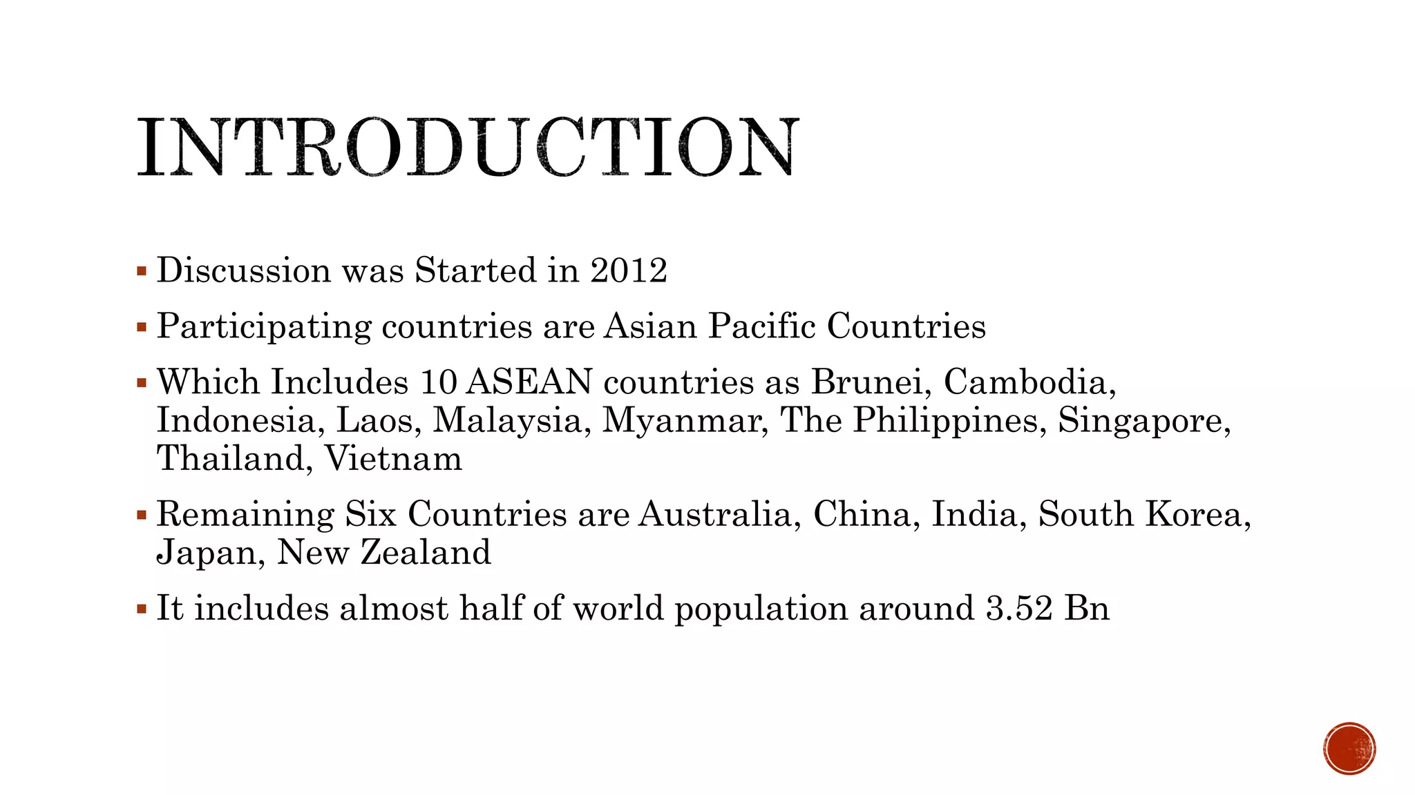 RCEP - Regional Comprehensive Economic Partnership | PPTX
