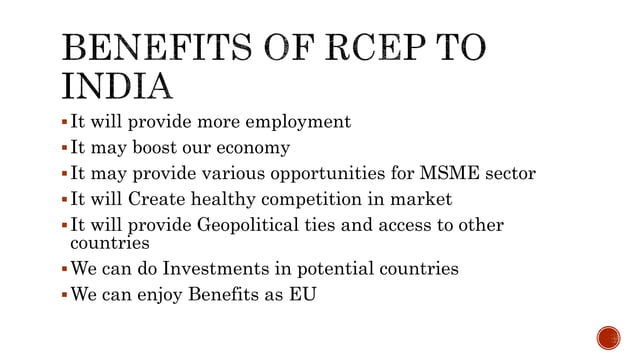 RCEP - Regional Comprehensive Economic Partnership | PPTX | Asia Travel | Travel Locations