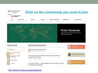 RCE Portal Tutorial 101 - how to join a community and join a discussion ...