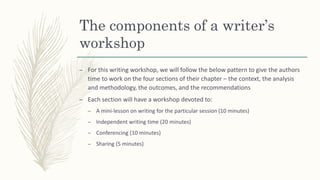 RCE Writing Workshop: Crafting your ESD Story | PPT