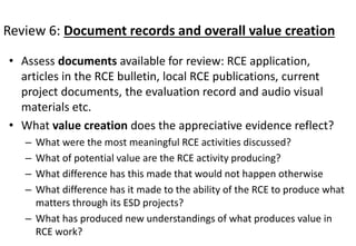 RCE Assessment as Learning and Empowerment - UNU-IAS support to ...