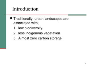A Paradox? Tree Species Diversity and Carbon Storage in Zomba City | PPT