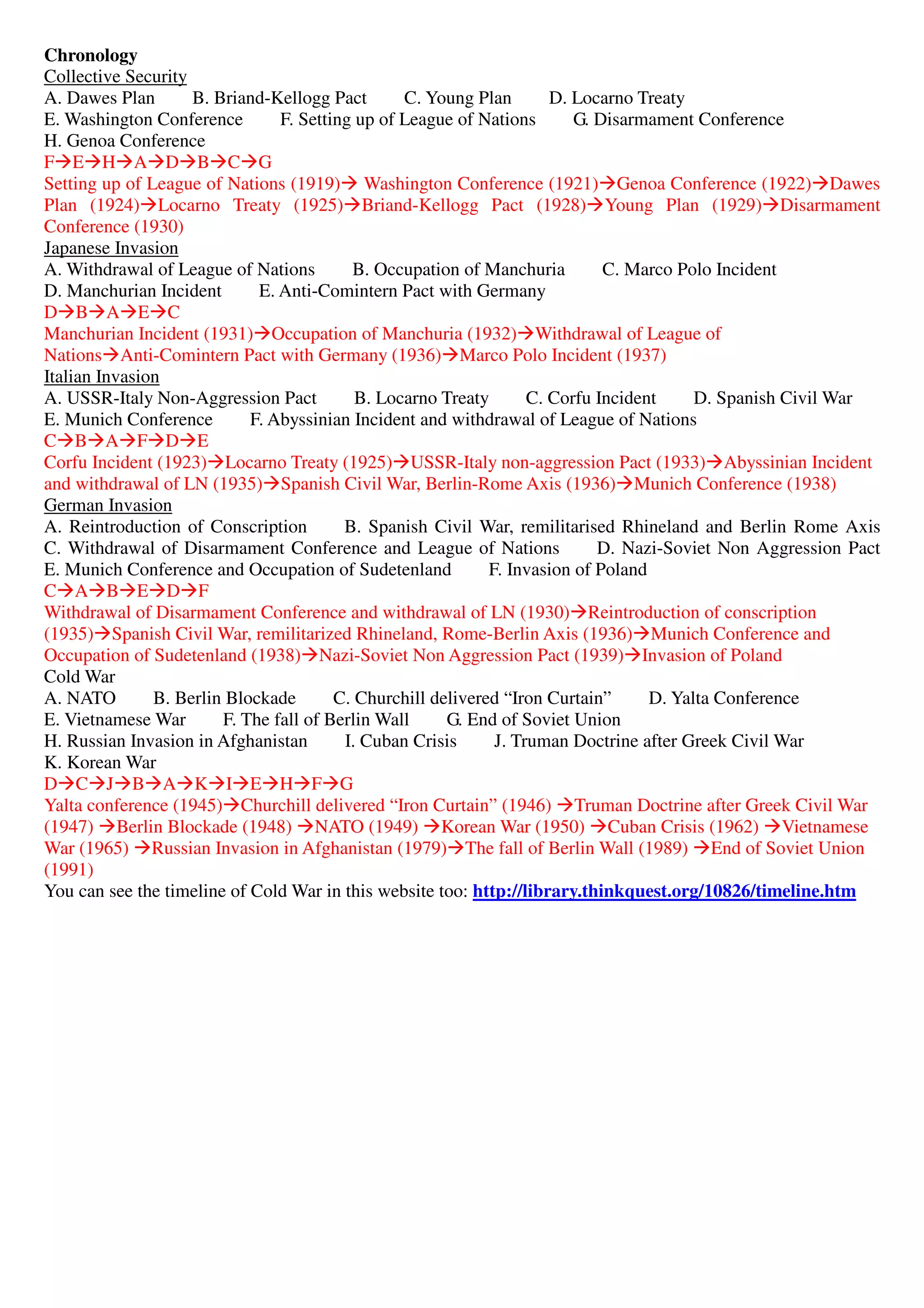 F3 HISTORY History Revision (Second World War to Cold War)الحرب ...