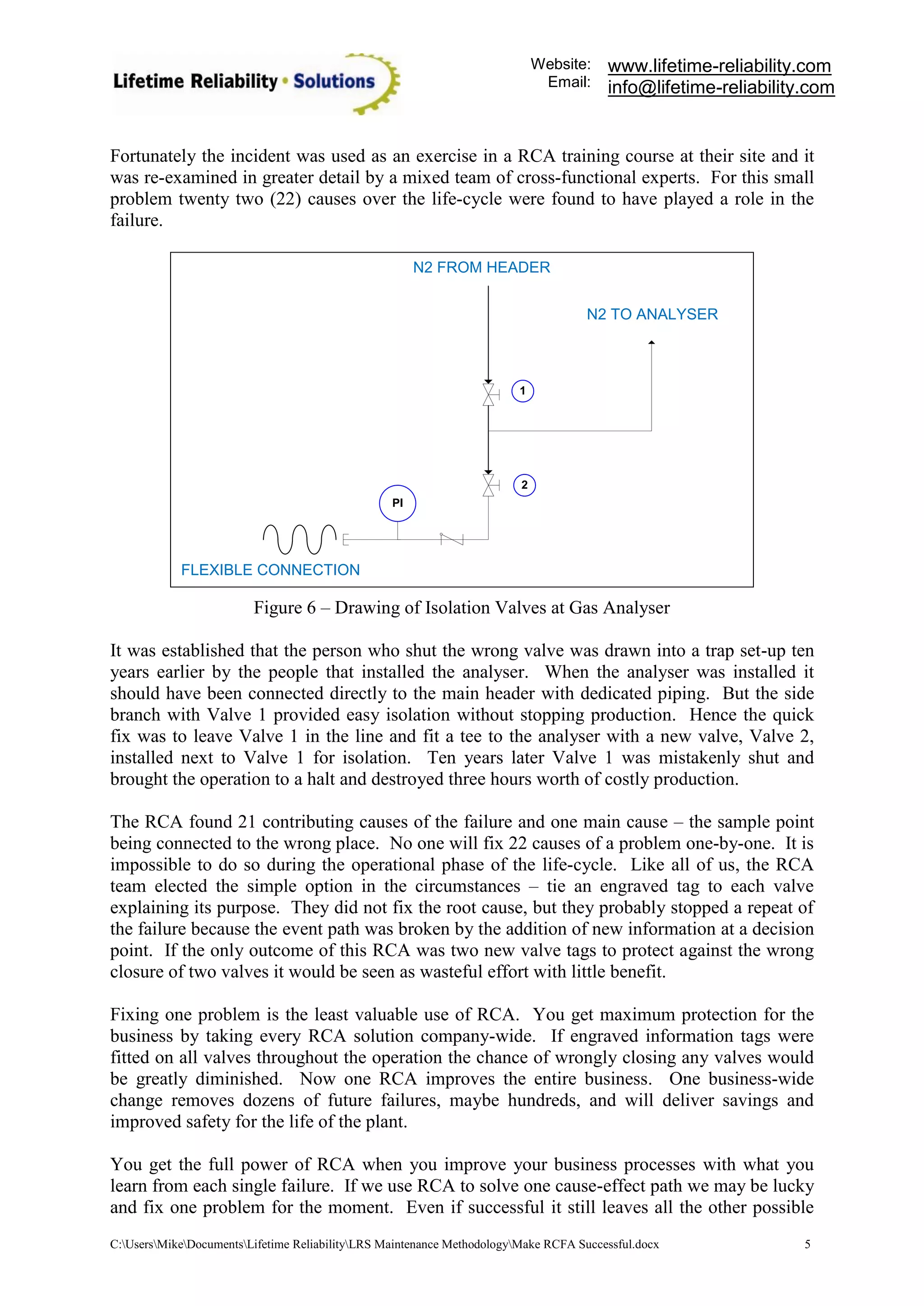 RCFA Success of Root Cause Failure Analysis | PDF