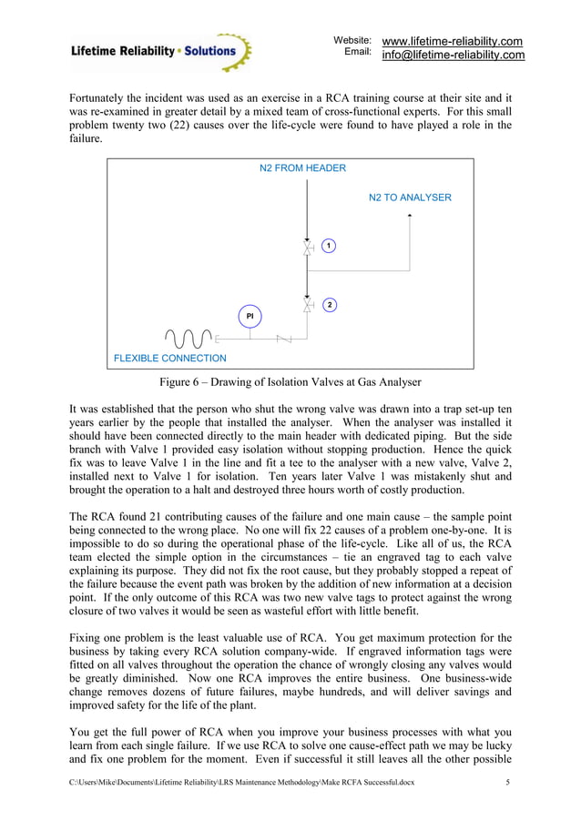 RCFA Success of Root Cause Failure Analysis | PDF