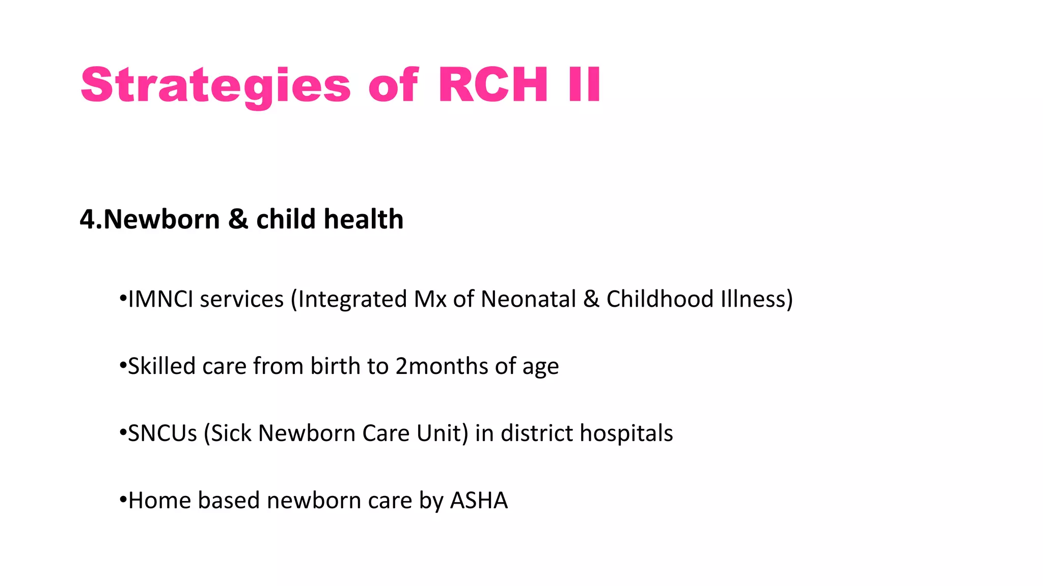 RCH -reproductive and child health. | PPTX