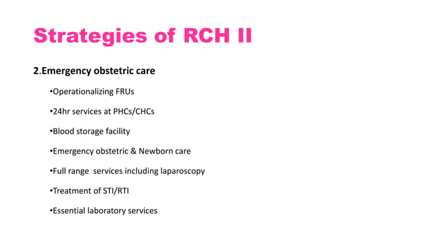 RCH -reproductive and child health. | PPTX | Pregnancy | Reproductive ...