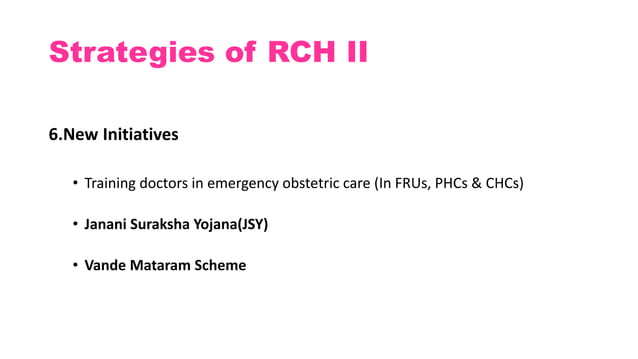 RCH -reproductive and child health. | PPTX | Pregnancy | Reproductive ...