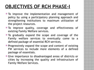 Reproductive and child health programme phase I AND II | PPTX