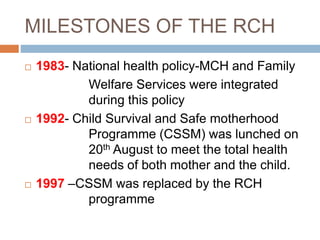 Reproductive child health Programme | PPTX