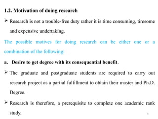 Chapter one: Introduction to research Methodologies | PPTX