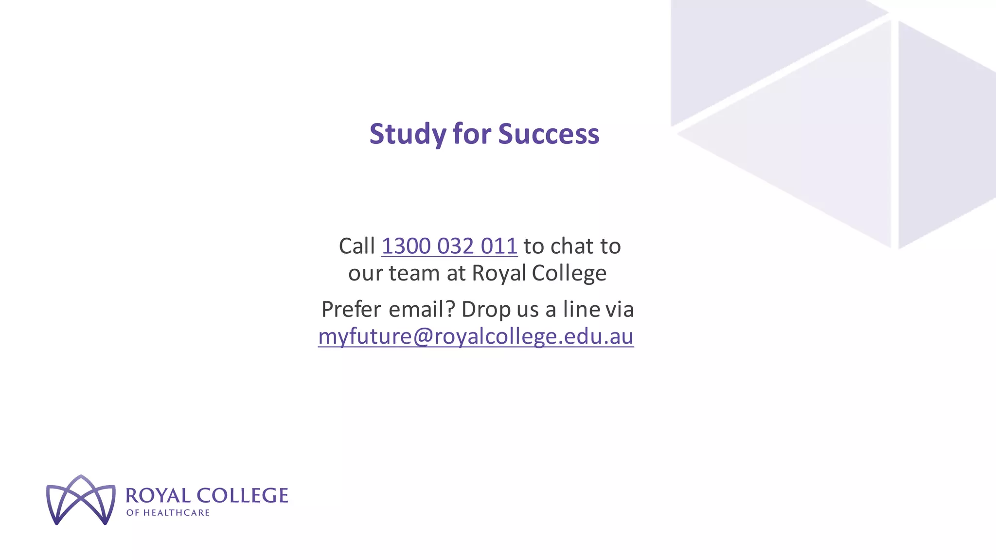 Study Certificate III in Individual Support [Royal College] CHC33015 | PPT