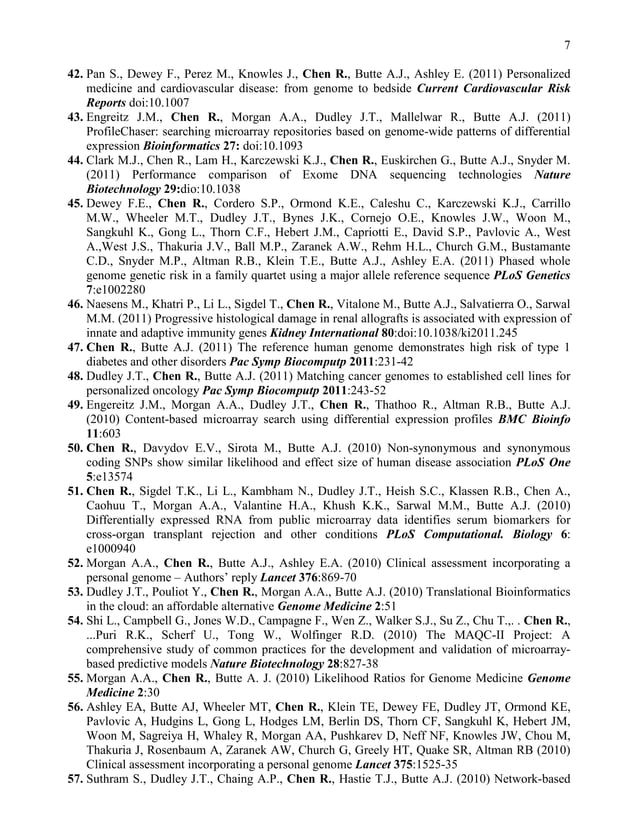 CV of Rong Chen | PDF