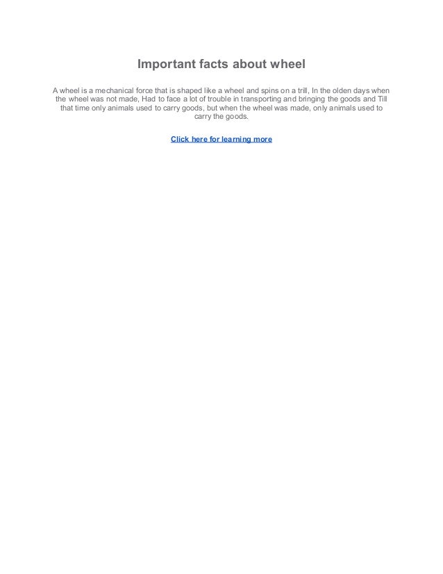 invention of wheel | PDF