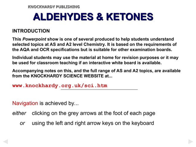 RCHOPP Carbonyl compounds (Aldehydes and ketones).PPT