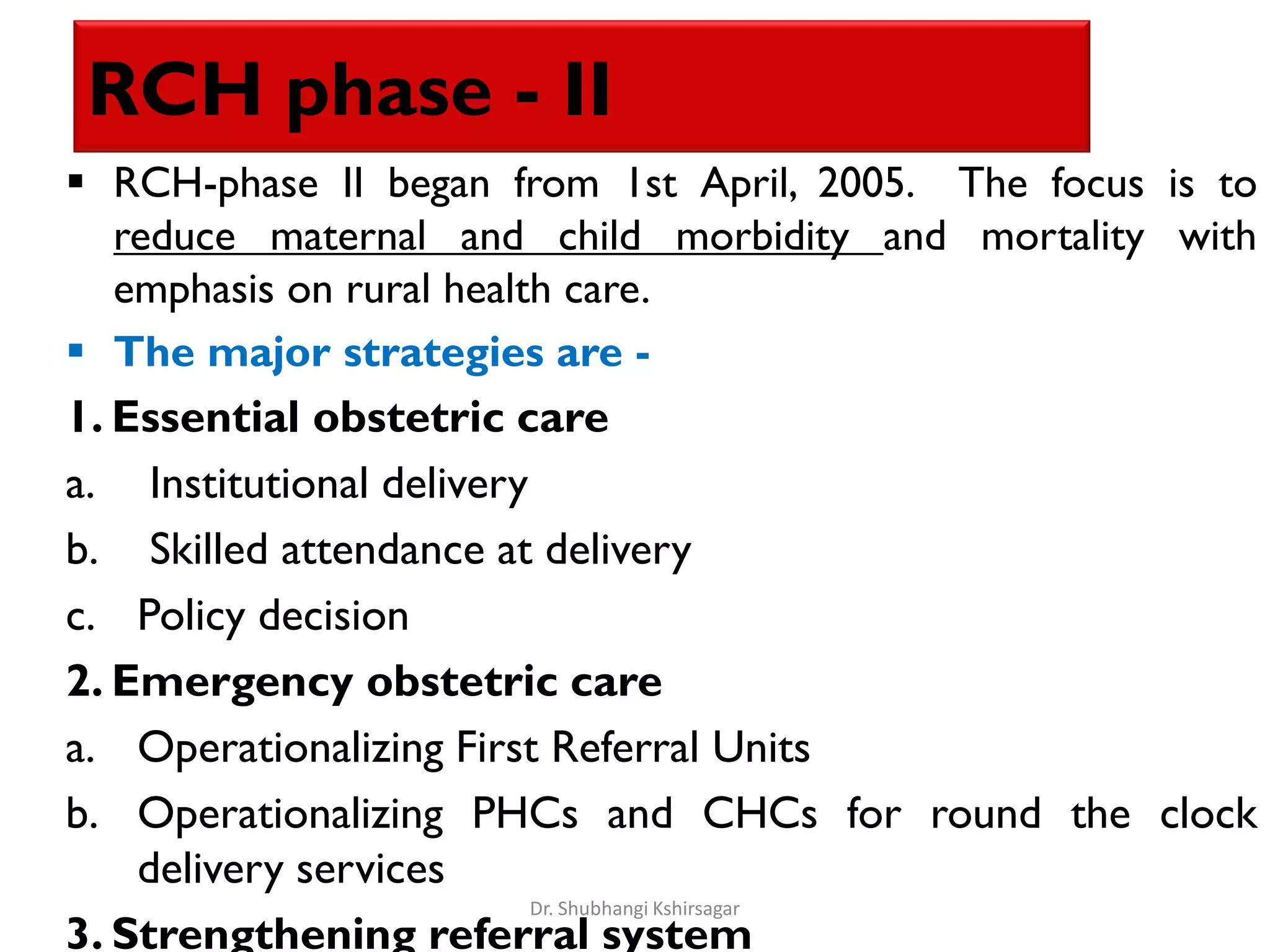 Reproductive and Child Health Programme | PDF