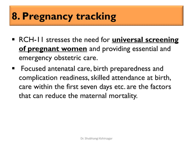 Reproductive and Child Health Programme | PDF
