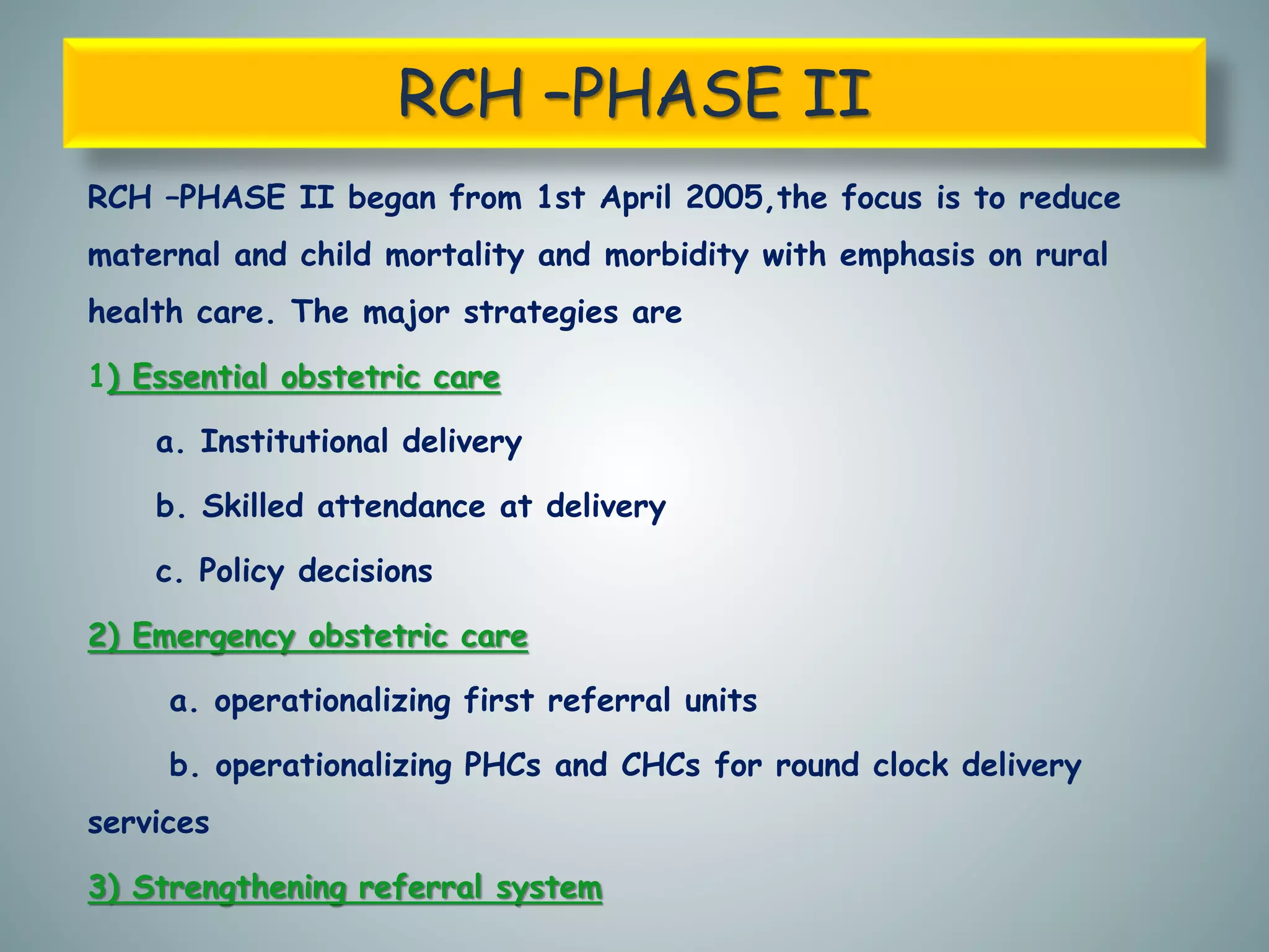 Rch programme in india | PPTX