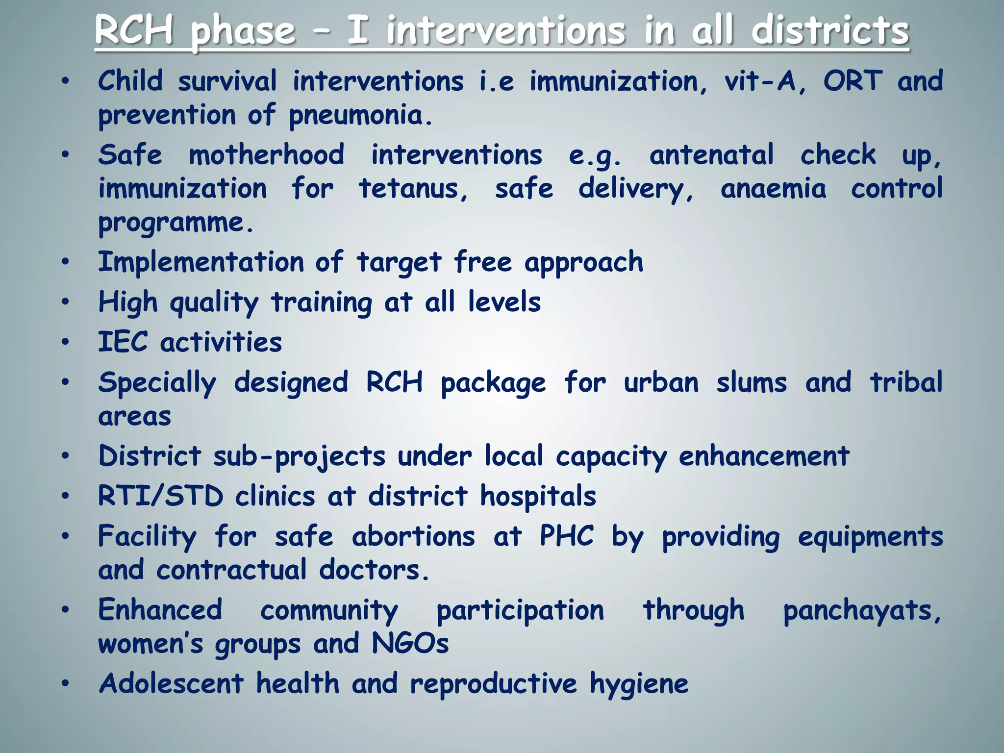 Rch programme in india | PPTX