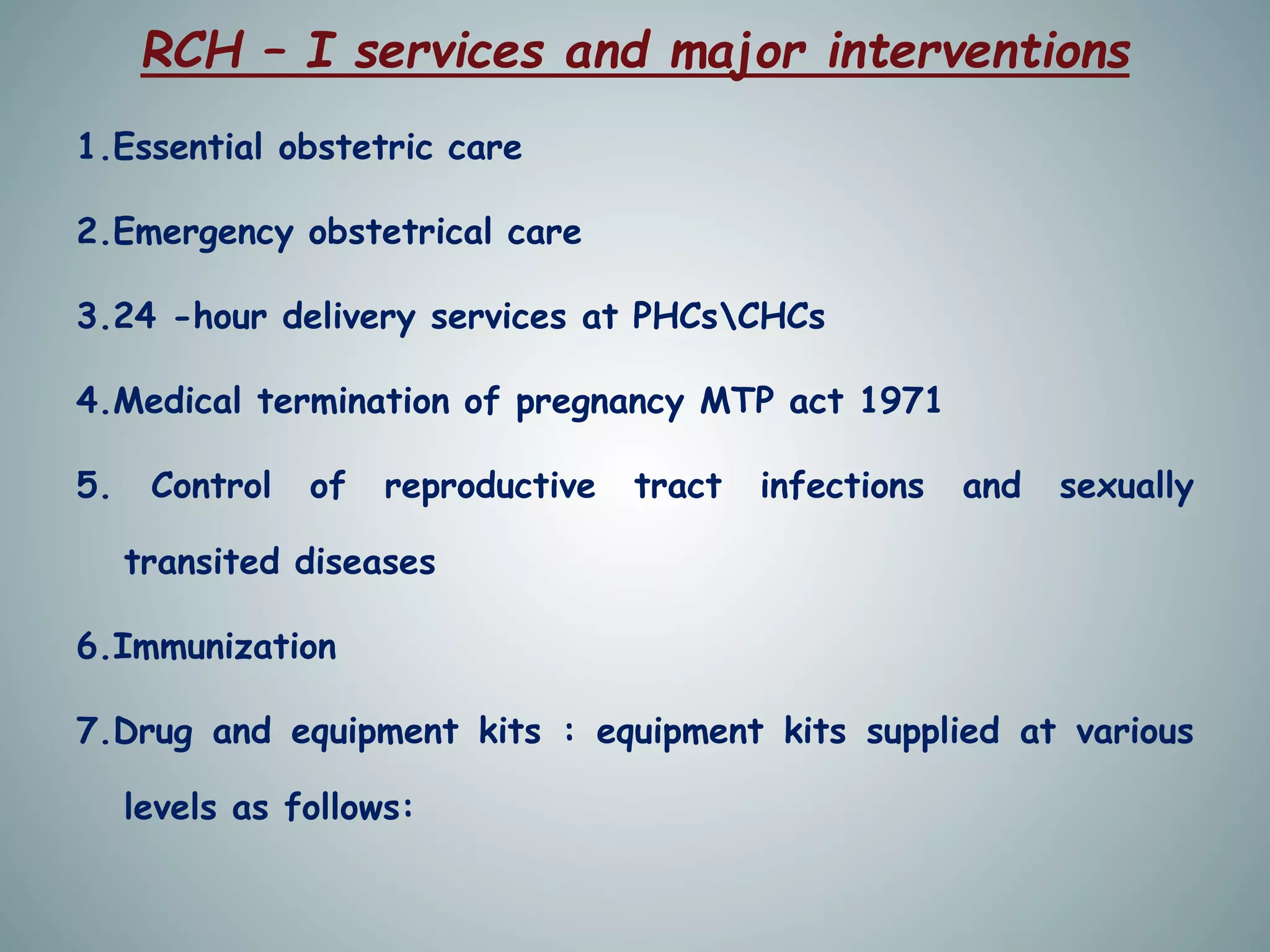 Rch programme in india | PPTX