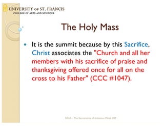 RCIA- Week 09 The Sacrament of the Eucharist (Powerpoint Presentation ...