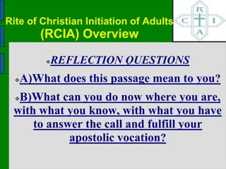 RCIA overview | PPTX