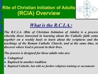 RCIA overview | PPTX