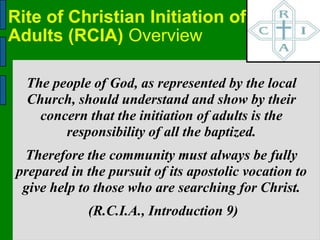 RCIA overview | PPTX