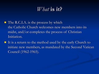 RCIA Q And A | PPT