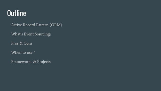 Event sourcing | PPTX | Databases | Computer Software and Applications