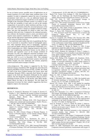 An optimized snowmelt lysimeter system for monitoring melt rates and ...