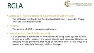 Navigating Residential Disputes with Homeowners in Texas | PPT