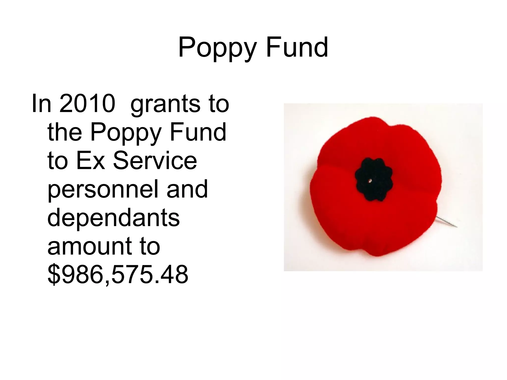 Royal Canadian Legion Ontario Command Fact Sheet | PPT