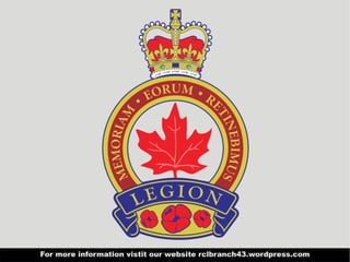 Royal Canadian Legion Ontario Command Fact Sheet | PPT