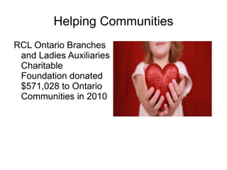 Royal Canadian Legion Ontario Command Fact Sheet | PPT