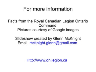 Facts about RCL Ontario Command | PPT