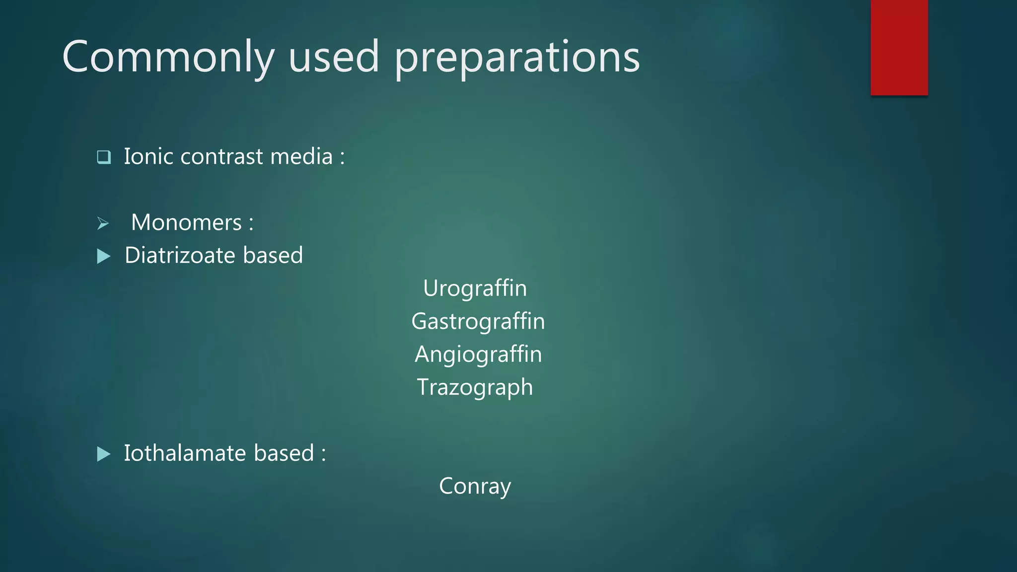 Radiographic contrast media (urology) | PPTX