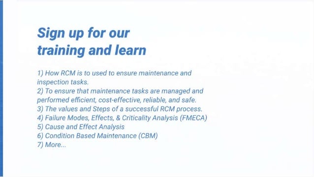 Reliability Centered Maintenance (RCM) Training | PPTX