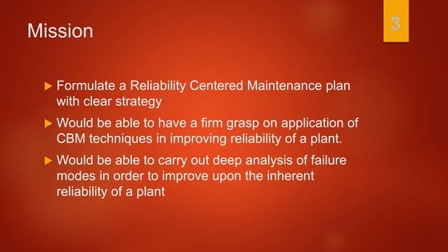 Introduction to Reliability Centered Maintenance | PPTX