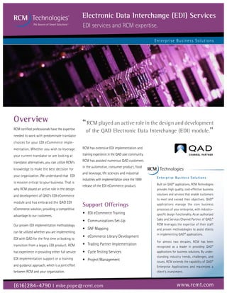 RCM QAD EDI services | PDF