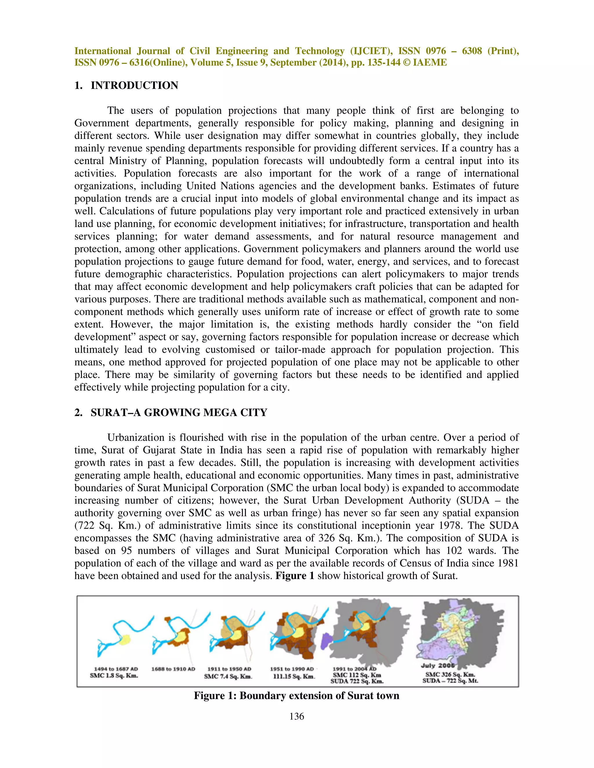 Rcm approach for population projection surat case | PDF