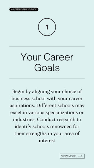 Selecting the Ideal MBA Business School | PDF