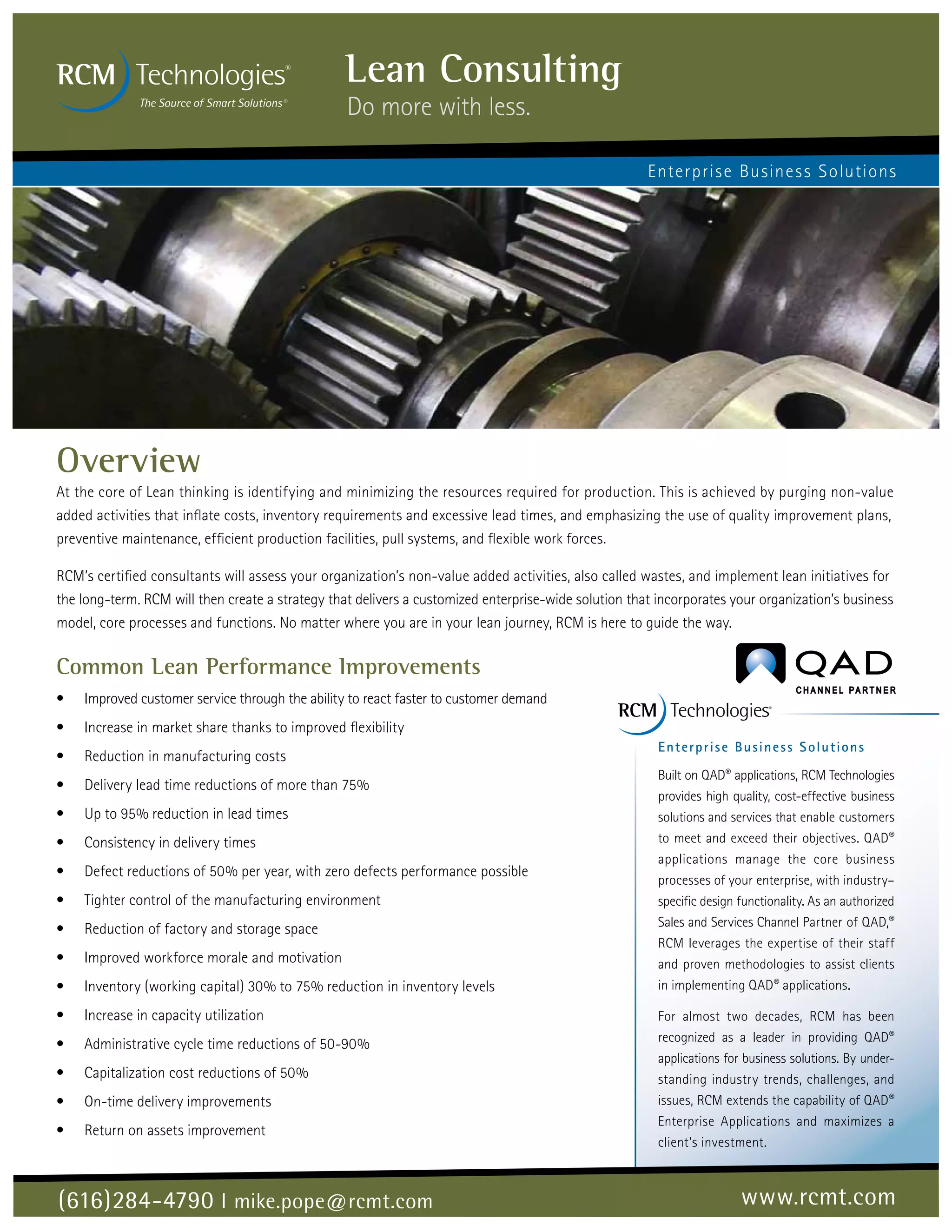 Rcm lean | PDF | Management Consulting Industry | Industries