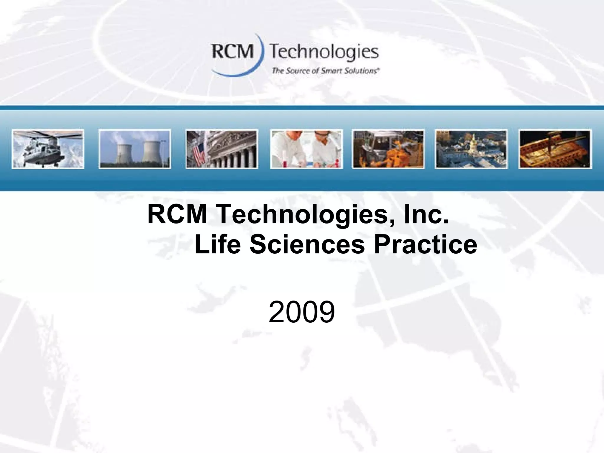 RCM Life Sciences Presentation 2009 | PPT