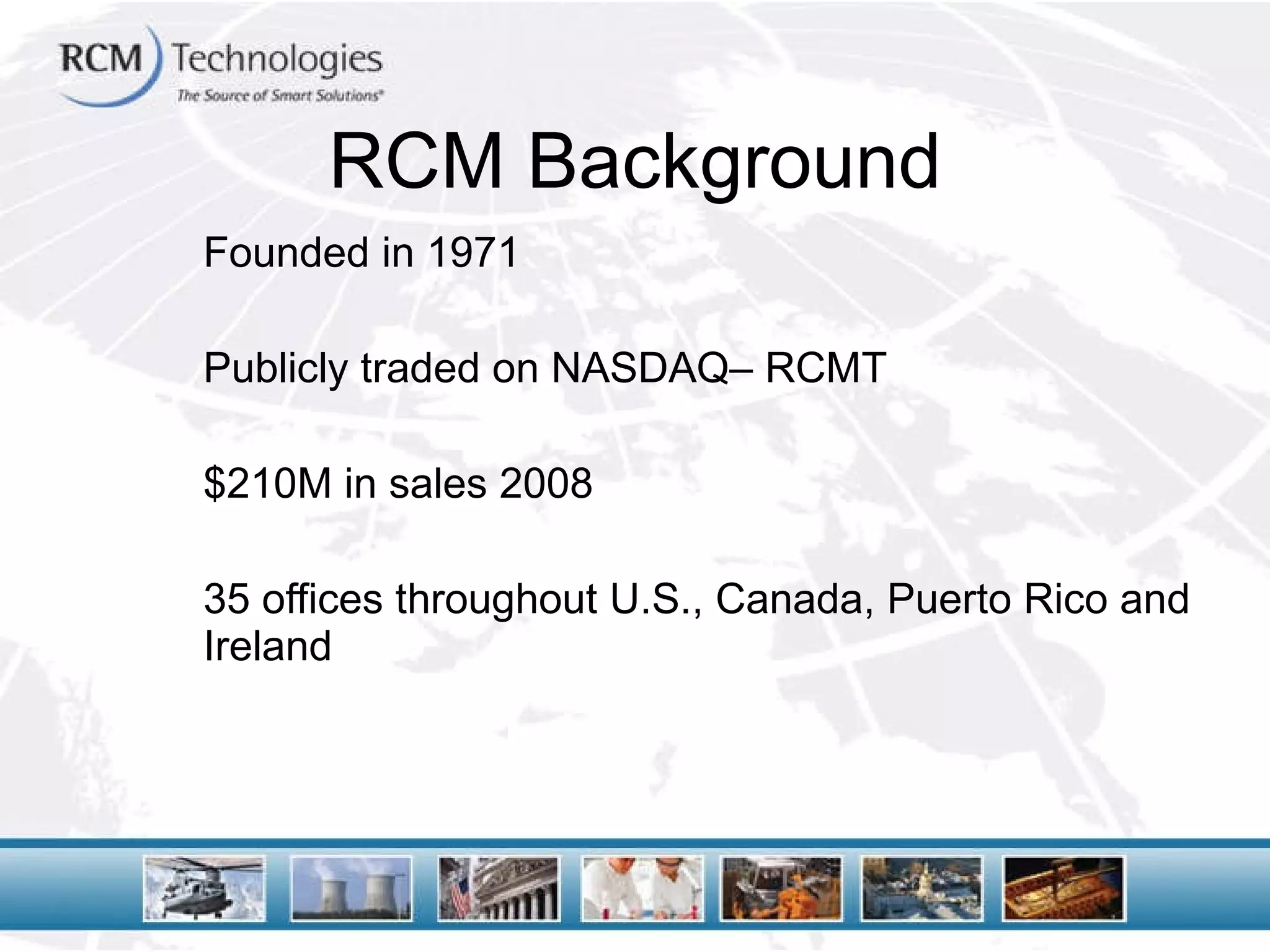 RCM Life Sciences Presentation 2009 | PPT