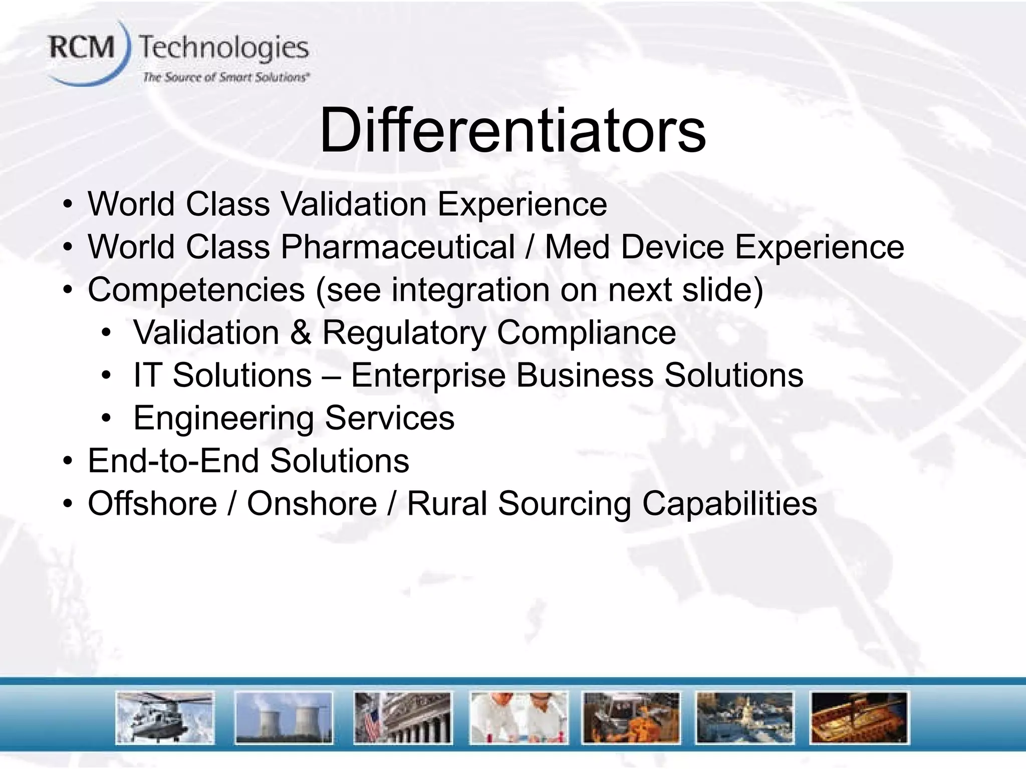 RCM Life Sciences Presentation 2009 | PPT