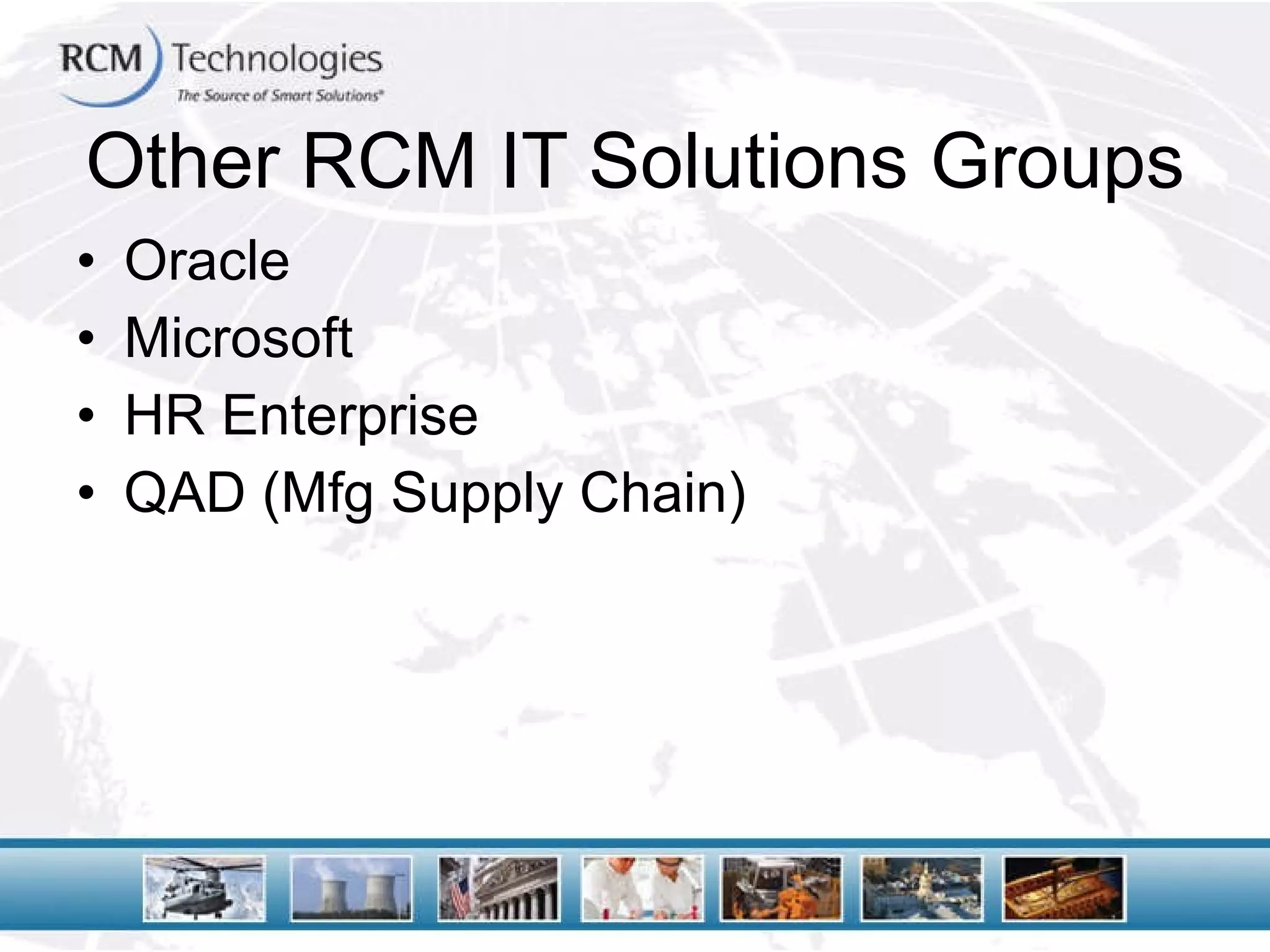 RCM Life Sciences Presentation 2009 | PPT