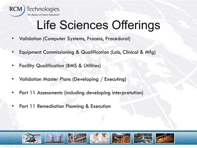 RCM Life Sciences Presentation 2009 | PPT