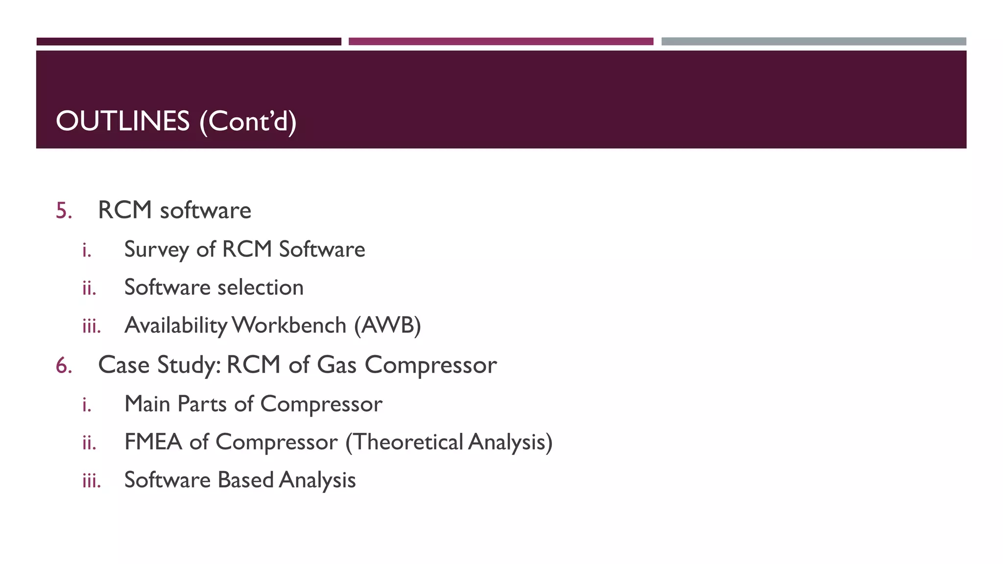 Rcm of compressor | PDF