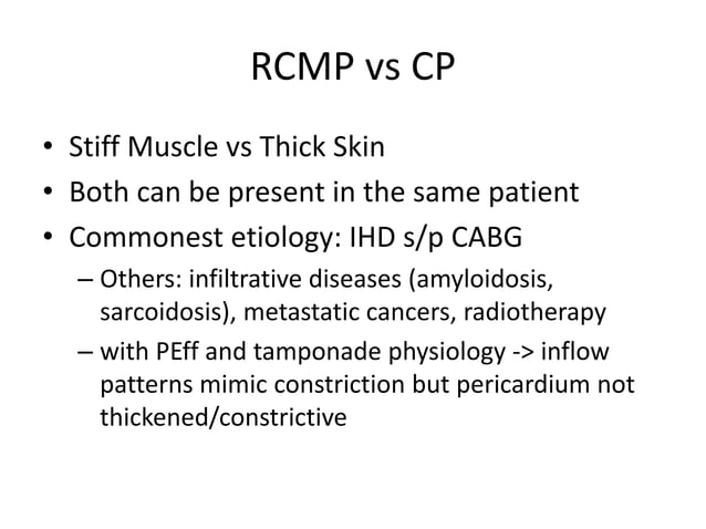 Echo Differentiation of Restrictive Cardiomyopathy and Constrictive ...